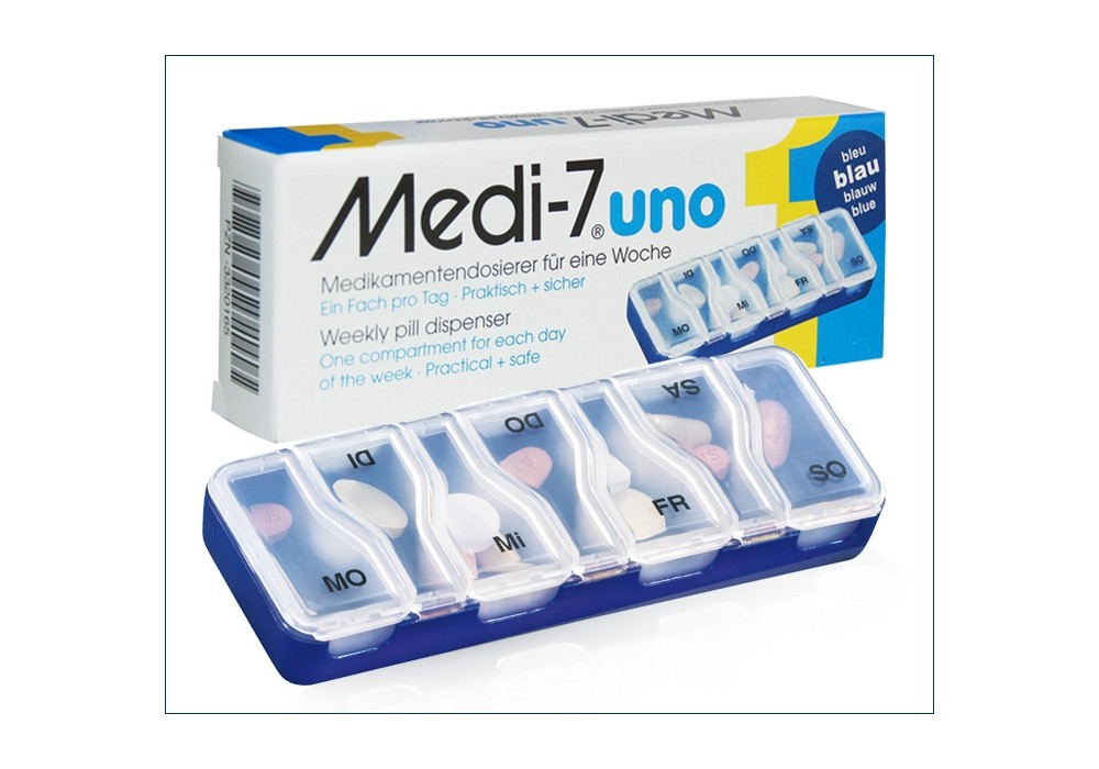 Medi-7 Uno Medikamentendosierer Blau | Apotheke zur Universität - Wien